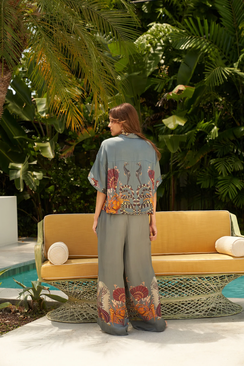 CAROLINA K PANTALON PALAZZO GRAY CORAL REEF – 180º Shop: tienda ...